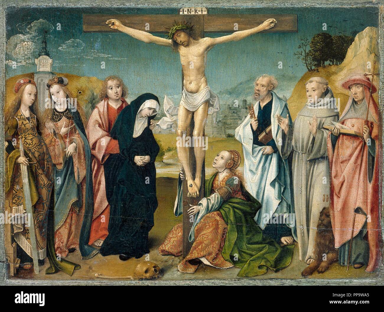 The Crucifixion with Saints. Museum: Rijksmuseum, Amsterdam. Author: Engebrechtsz., Cornelis ...