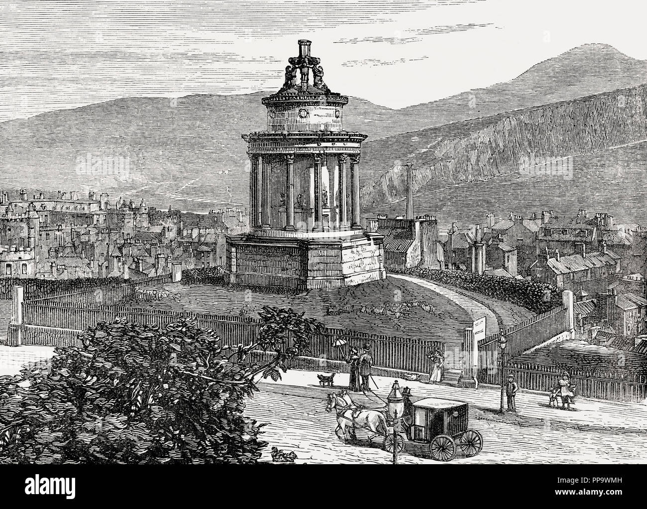 Hamilton's monument to Robert Burns, Calton Hill, Edinburgh, Scotland ...