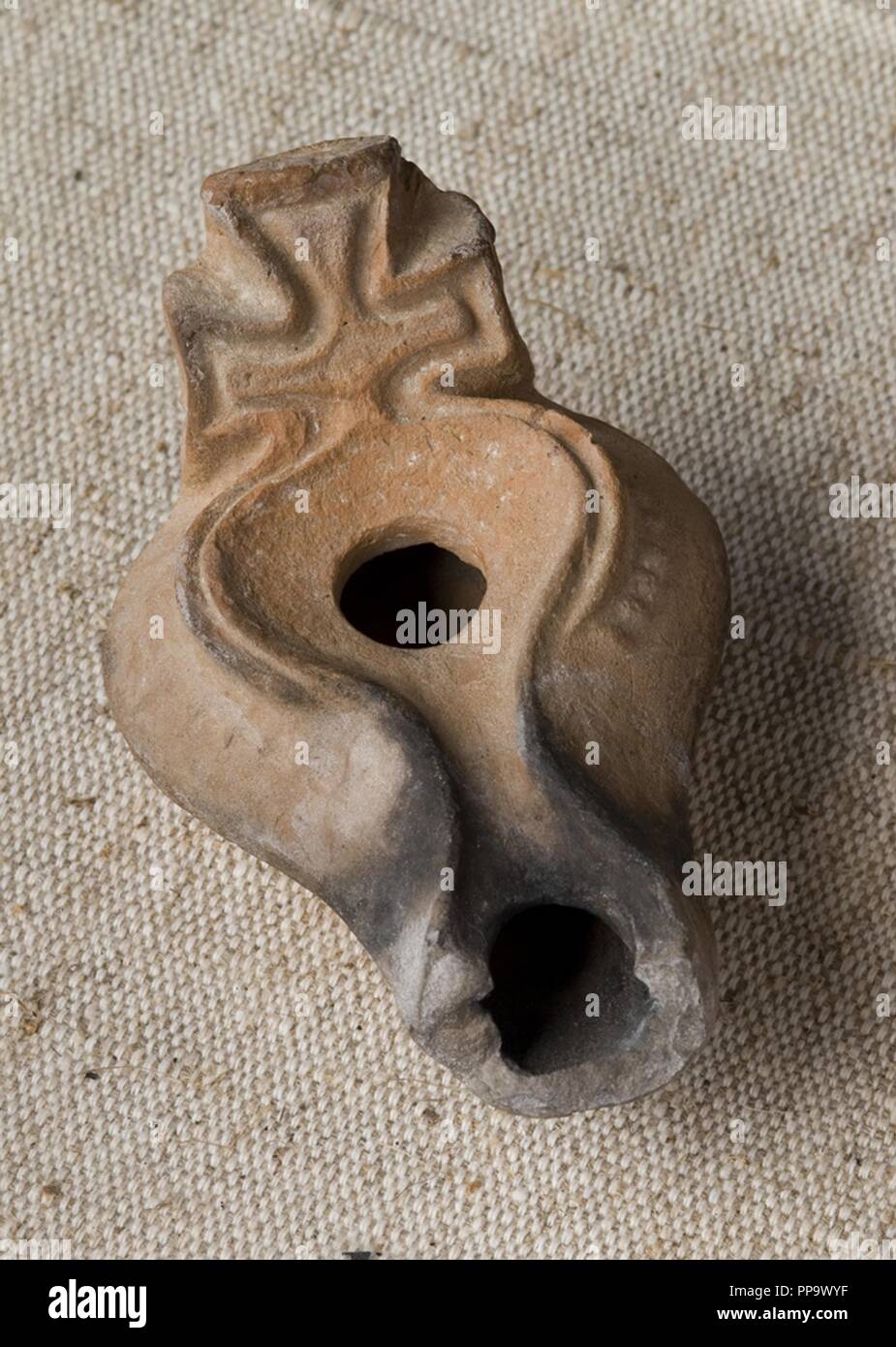 Oil lamp with the Christian symbols. Museum: State History Museum ...