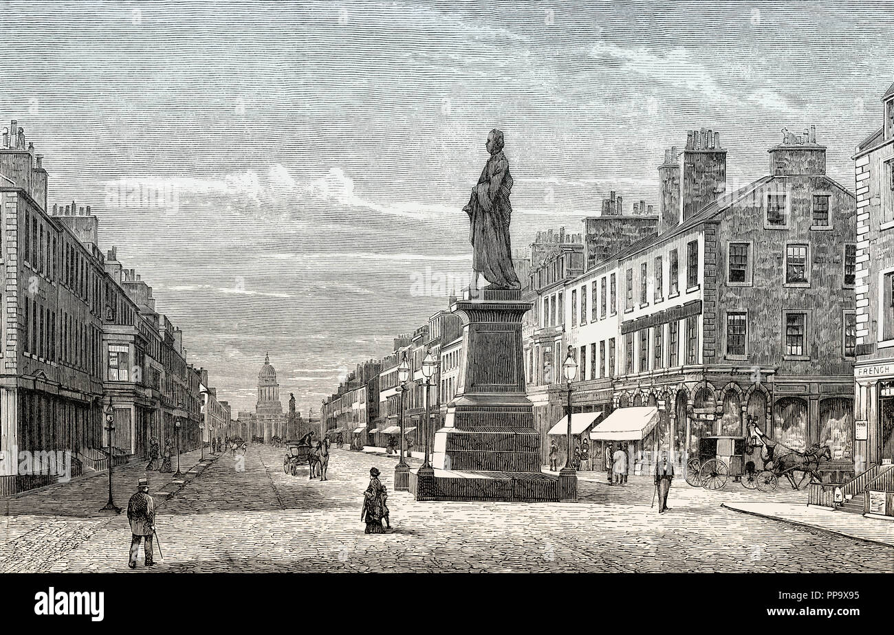 George Street, Edinburgh, Scotland, 19th century Stock Photo - Alamy