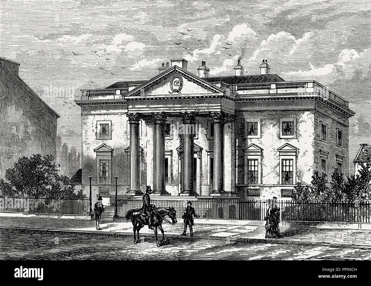 Old Physicians' Hall, George Street, Edinburgh, Scotland, 18th century ...