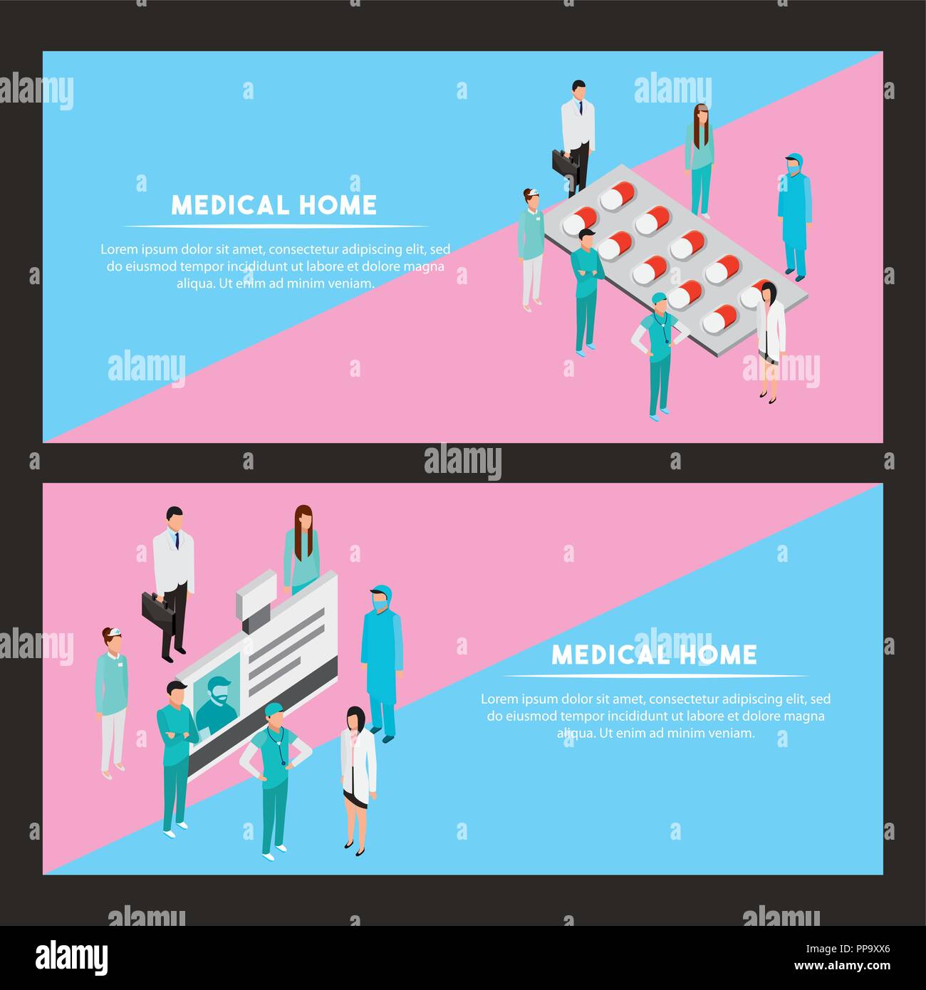 medical health label signs pills medicines document patients vector ...