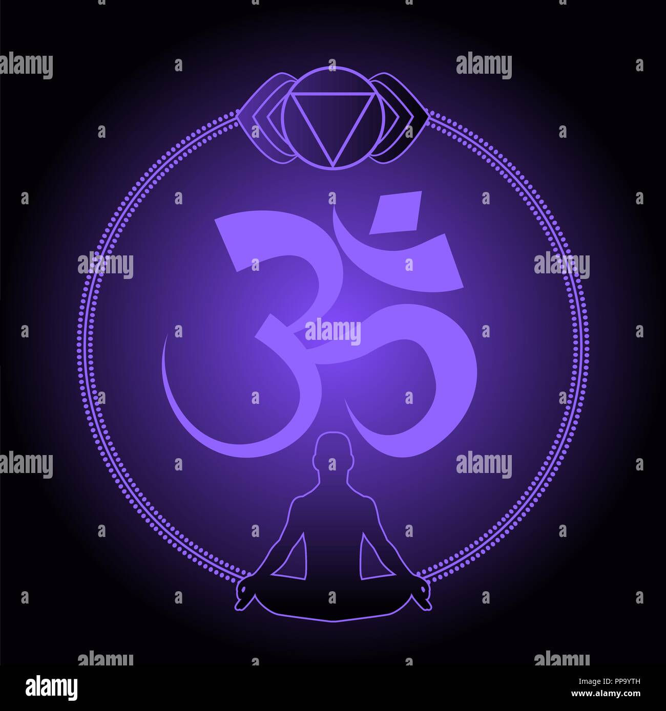 Diwali Om Sacred symbol. Indian sacred sound, original mantra, a word ...