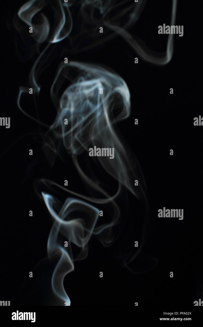 Abstract white smoke texture on black background Stock Photo - Alamy