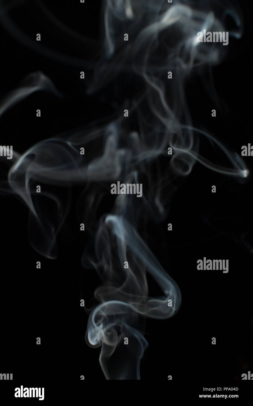 Abstract white smoke texture on black background Stock Photo - Alamy