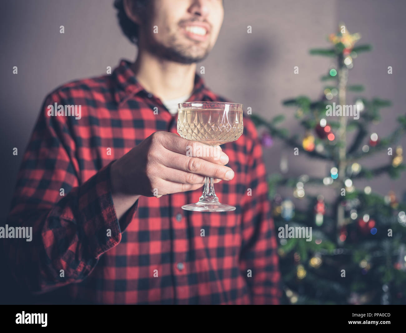 Merry christmas cheers man hi-res stock photography and images - Alamy