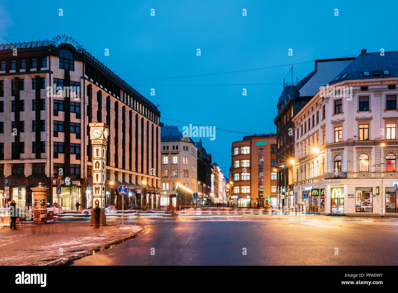 Laima clock riga hi-res stock photography and images - Alamy