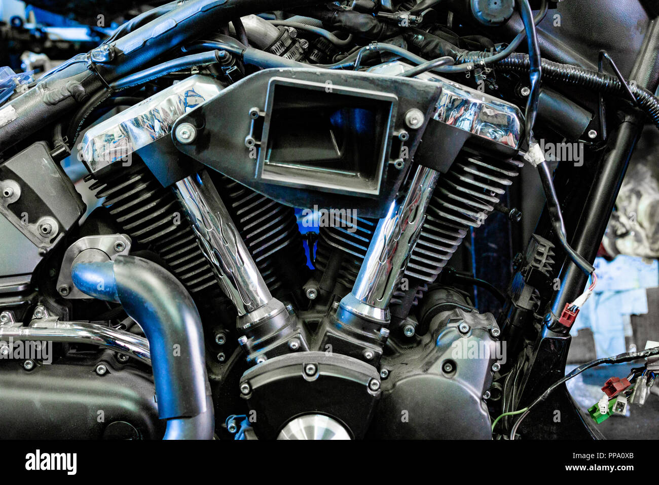 Close up shot beautiful motorcycle hi-res stock photography and images ...