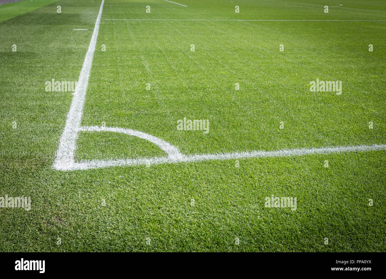 Soccer field lines hi-res stock photography and images - Alamy