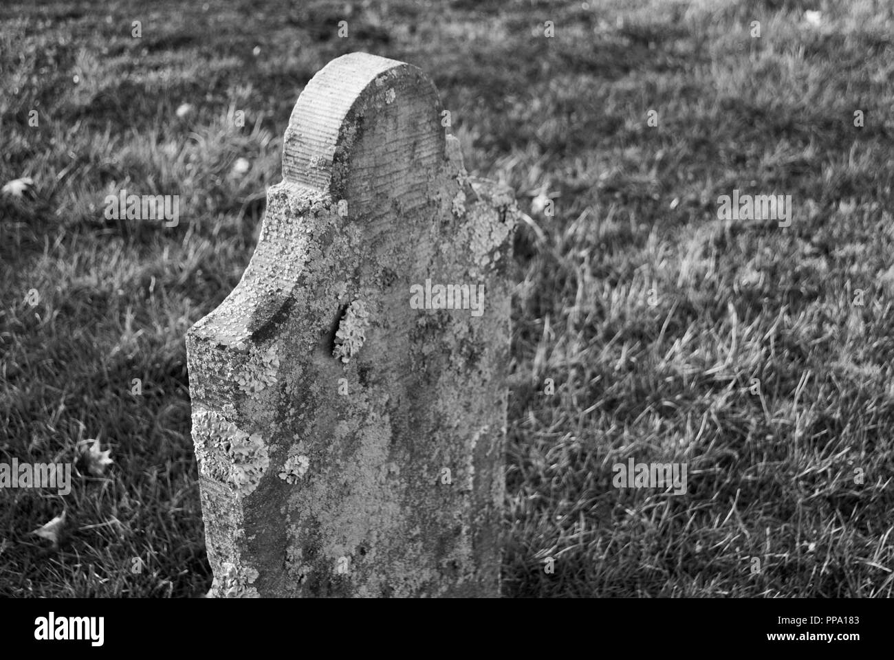 Old broken headstone in hi-res stock photography and images - Alamy
