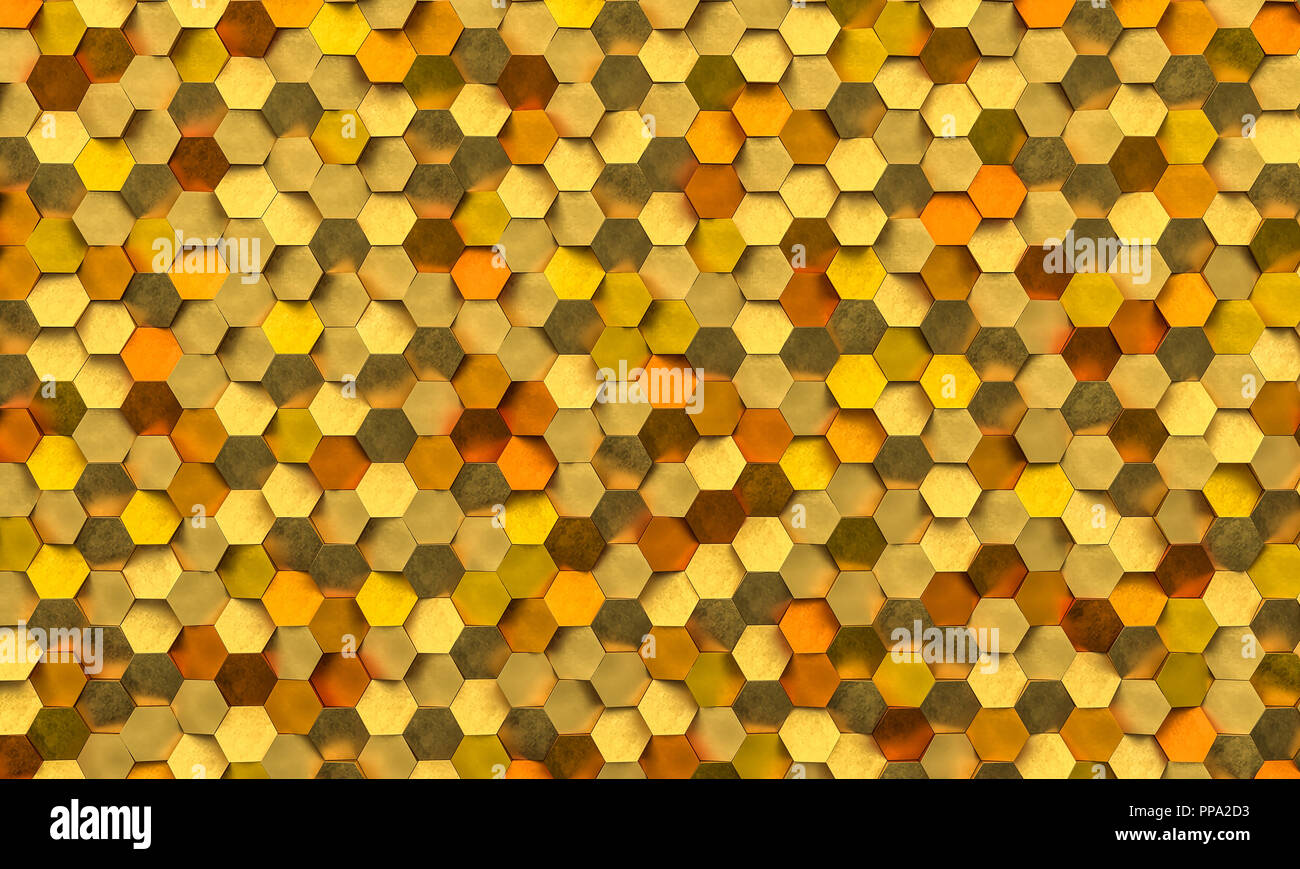 golden geometric background 3d rendering image Stock Photo - Alamy