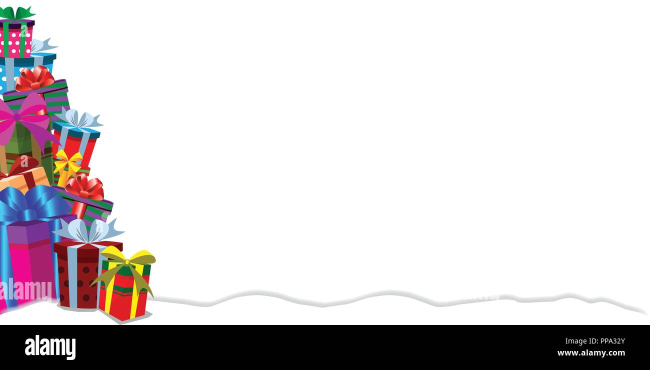 Christmas Presents Border Clipart