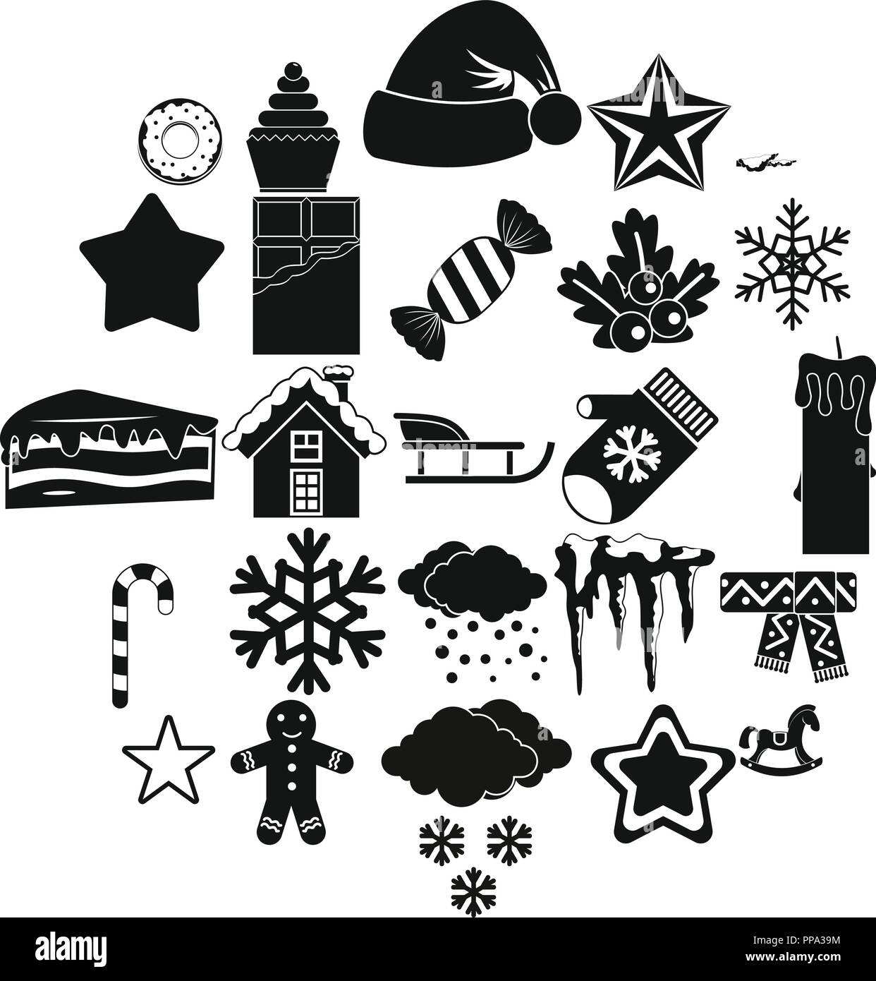 Shrine icons set, simple style Stock Vector Image & Art - Alamy