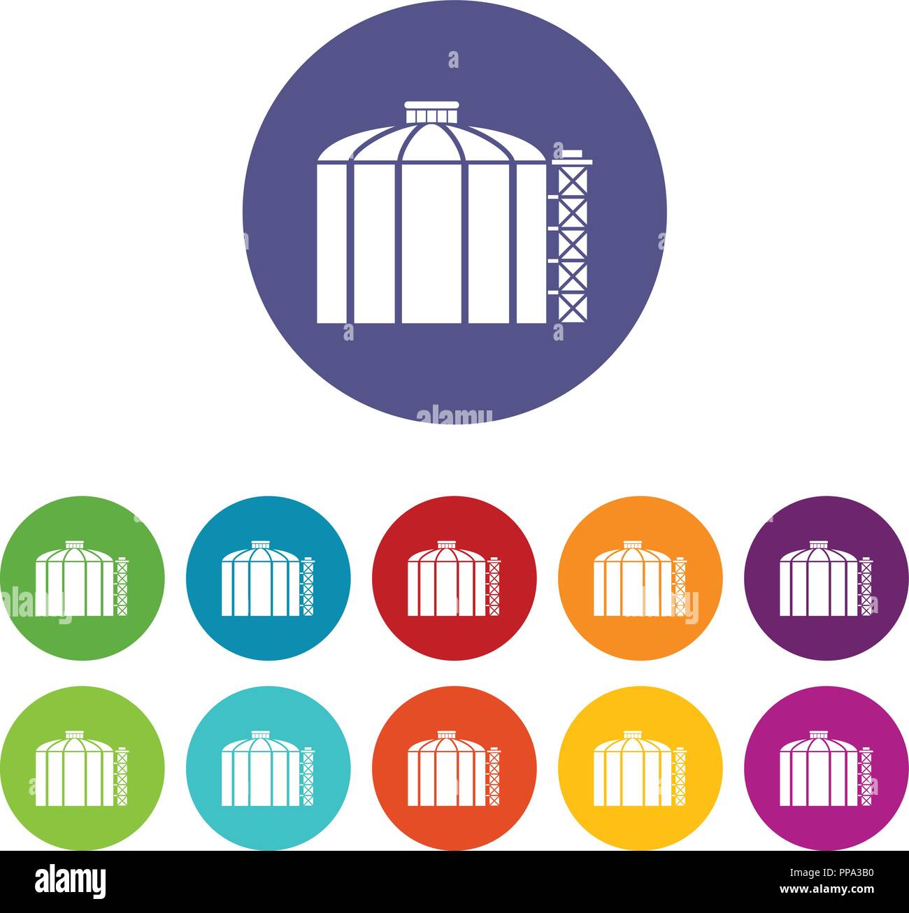 Oil storage tank icons set vector color Stock Vector Image & Art - Alamy