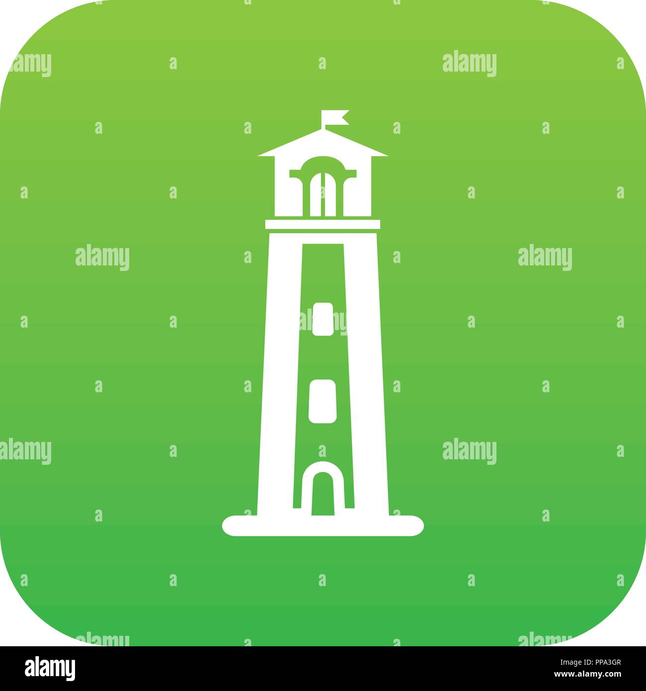 Beacon icon green vector Stock Vector Image & Art - Alamy