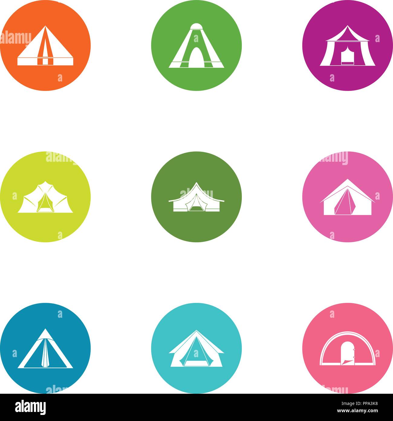 Marquee icons set, flat style Stock Vector Image & Art - Alamy