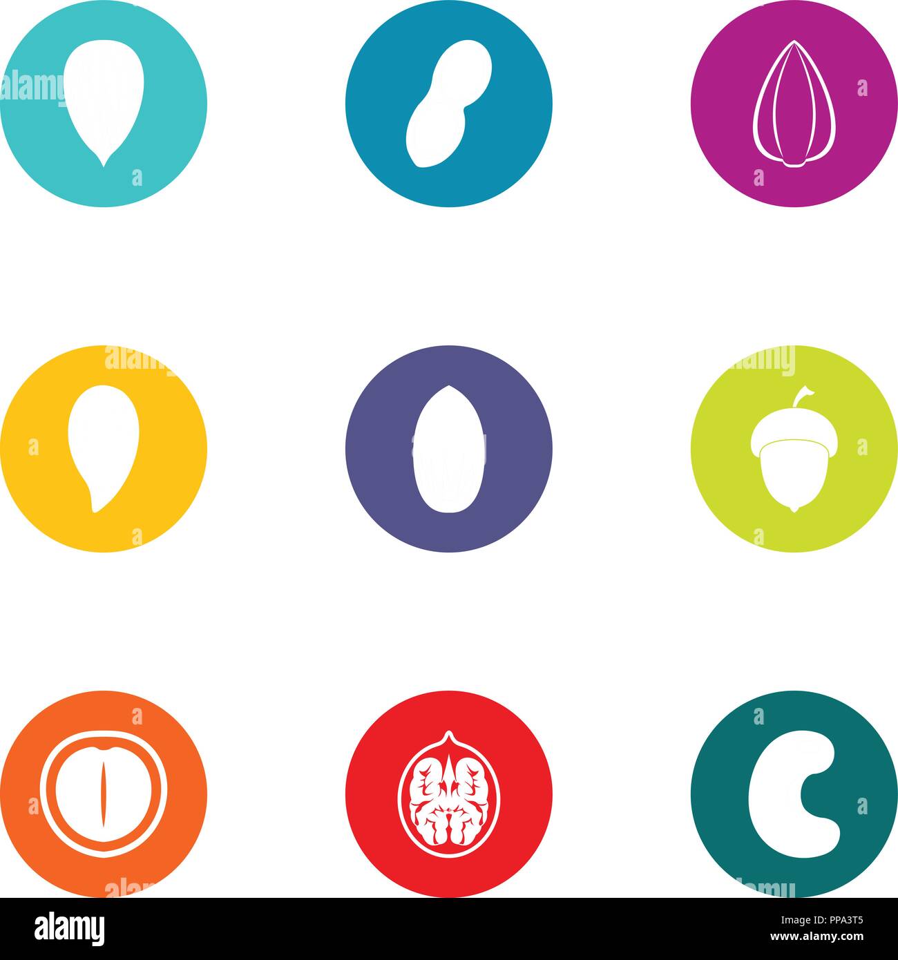 Tonsil icons set, flat style Stock Vector Image & Art - Alamy