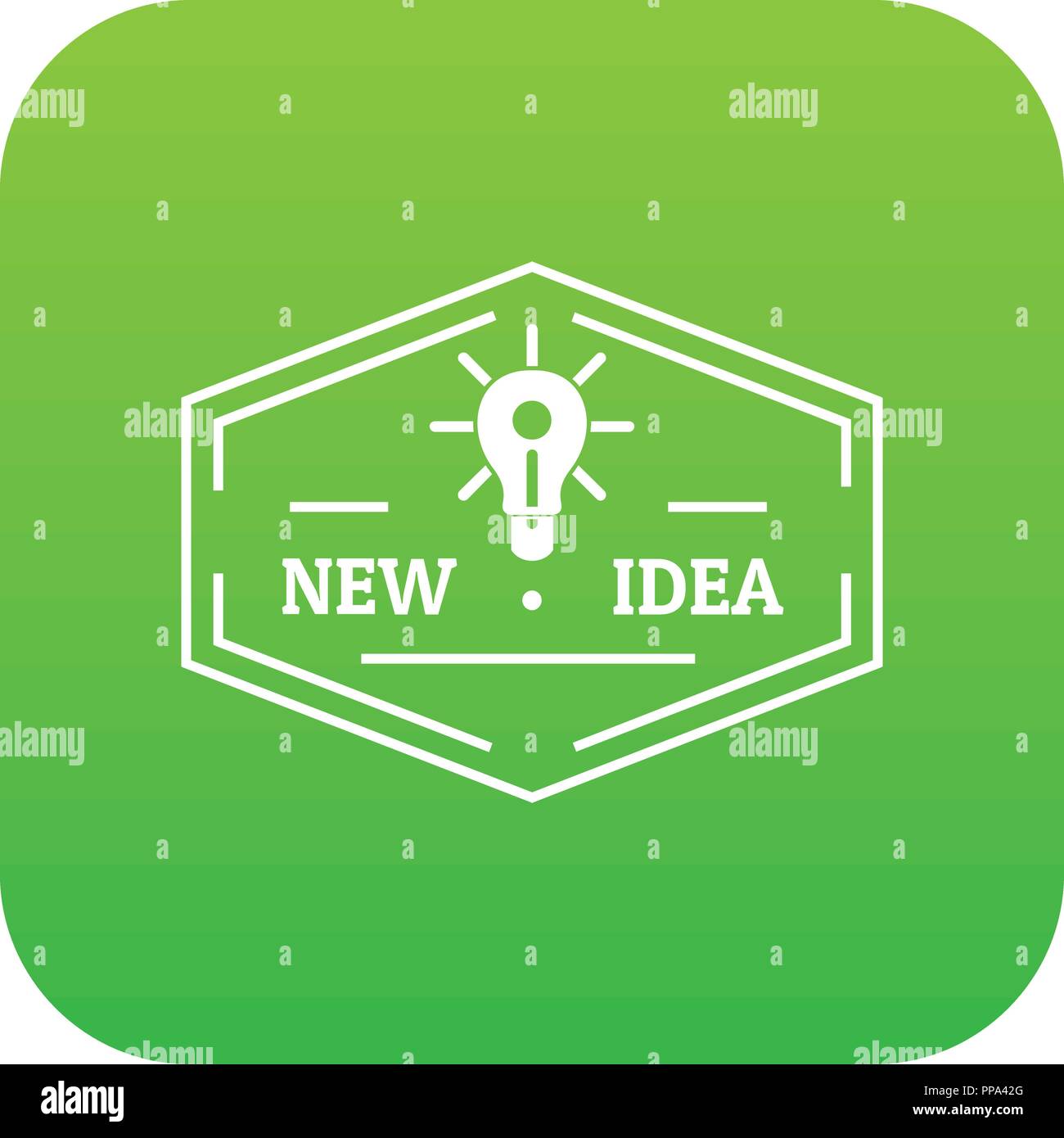Idea icon green vector Stock Vector Image & Art - Alamy