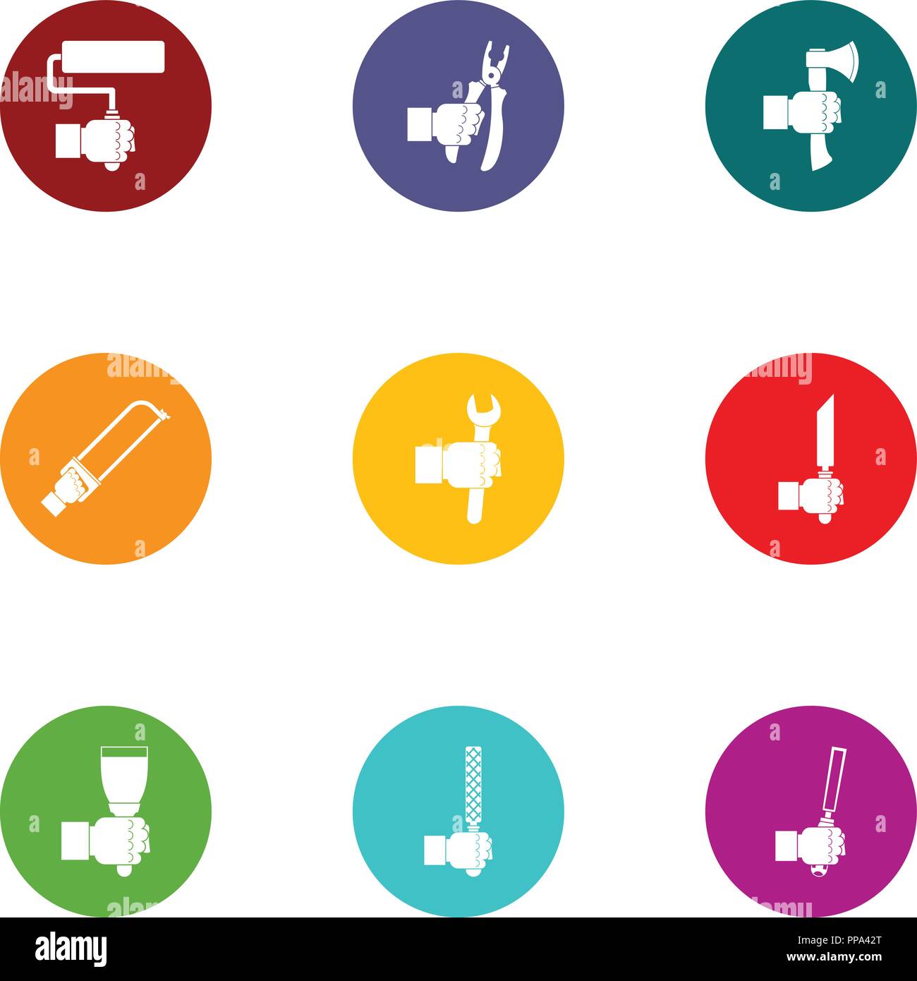 Stain icons set, flat style Stock Vector Image & Art - Alamy