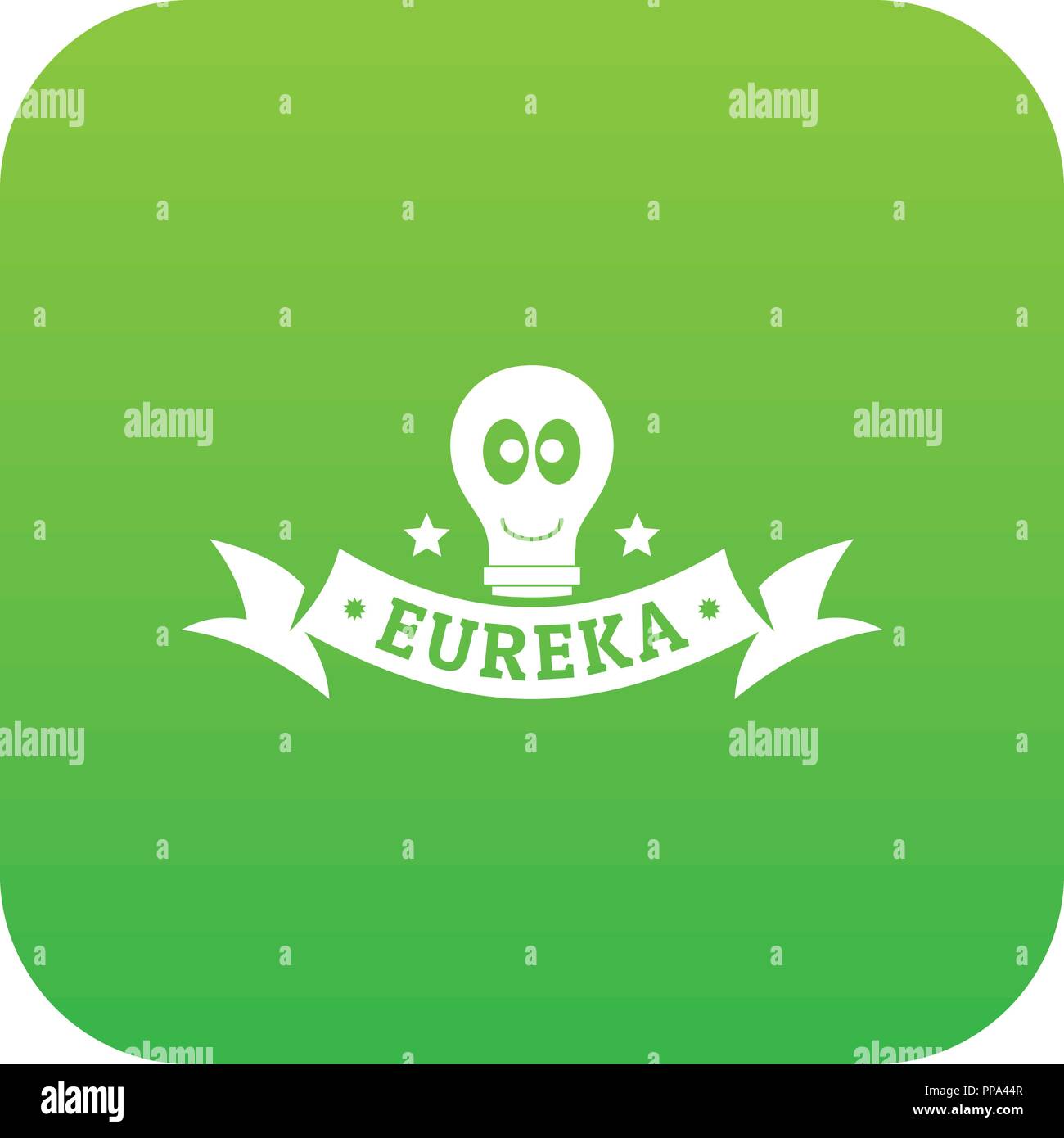 Eureka icon green vector Stock Vector Image & Art - Alamy
