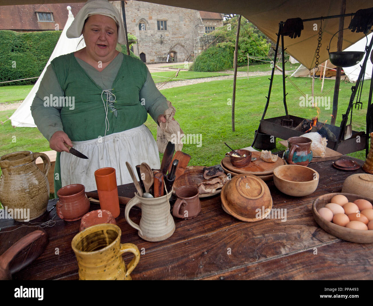 A medieval fair at Michelham Priory in East Sussex Stock Photo - Alamy