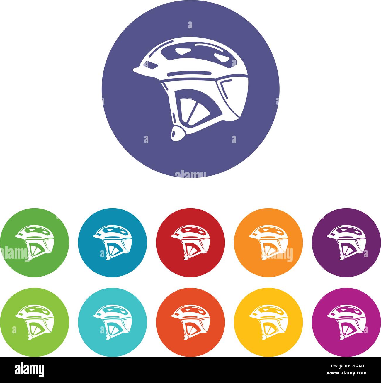 Bike helmet icons set vector color Stock Vector Image & Art - Alamy