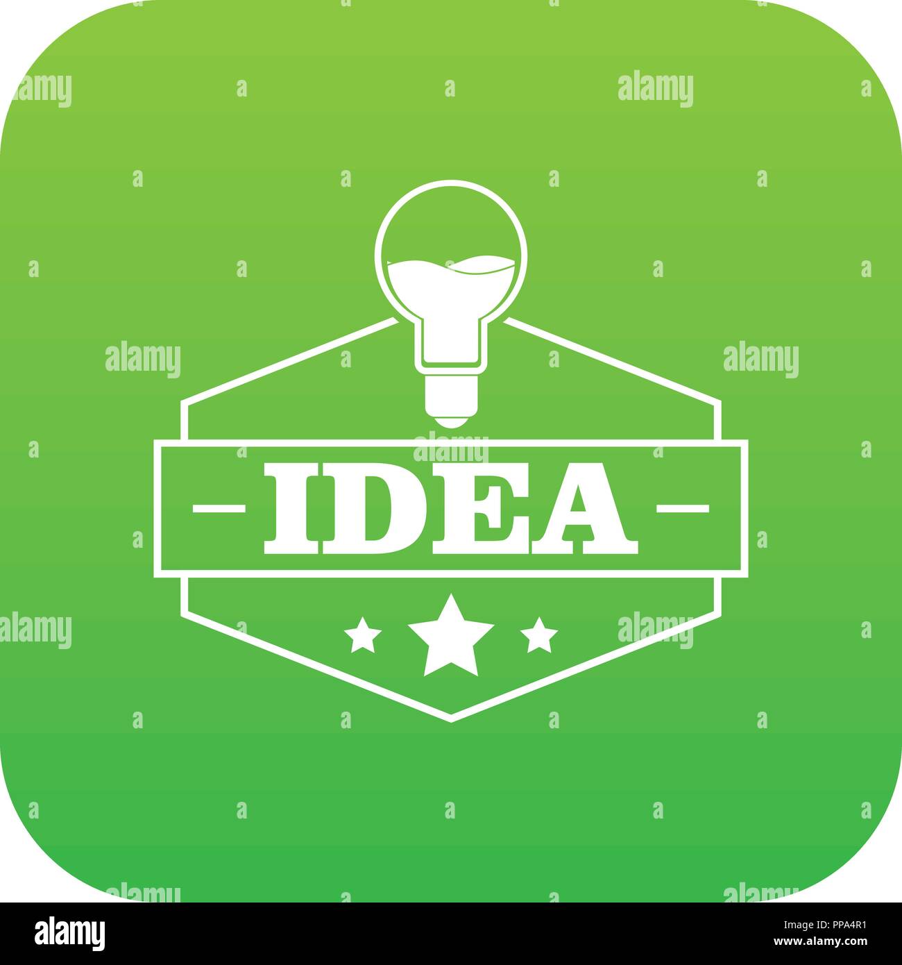 Innovation idea icon green vector Stock Vector Image & Art - Alamy