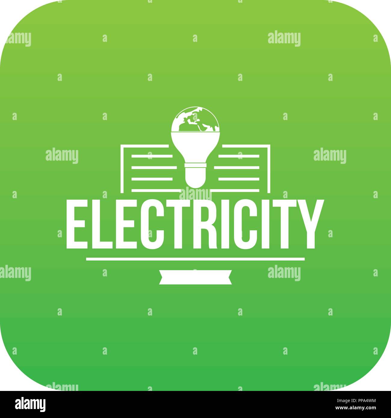 Electricity icon green vector Stock Vector Image & Art - Alamy