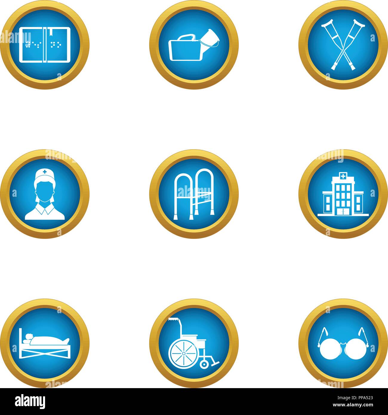 Nursing icons set, flat style Stock Vector Image & Art - Alamy