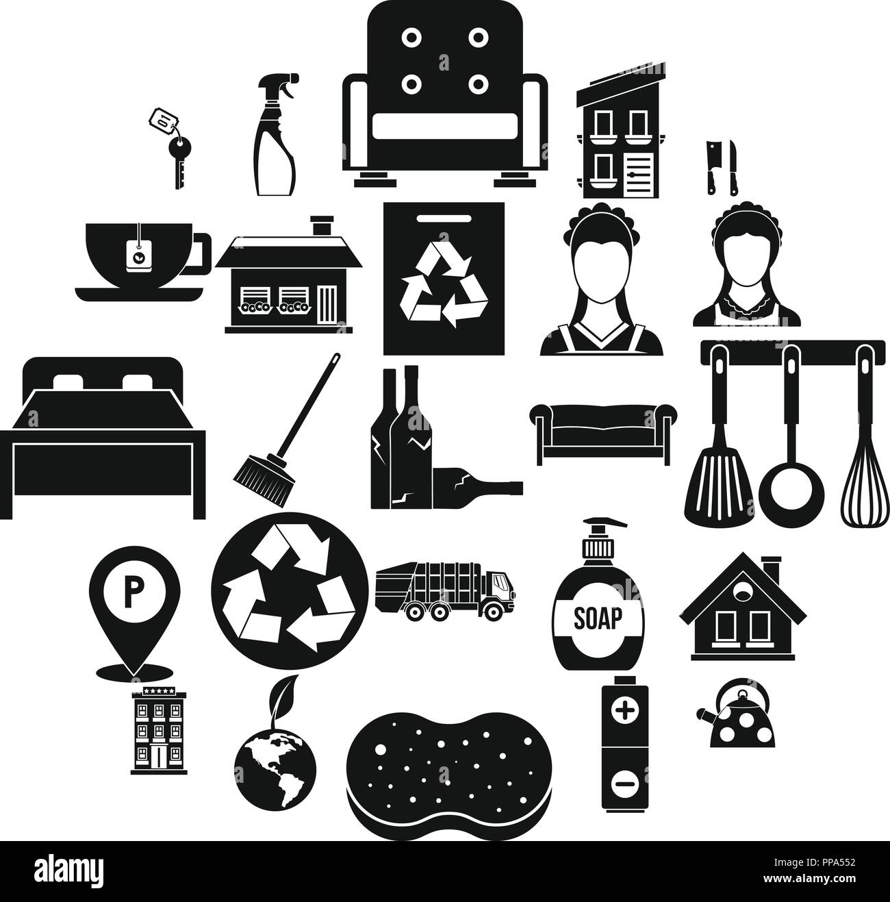 Hard broom Stock Vector Images - Alamy