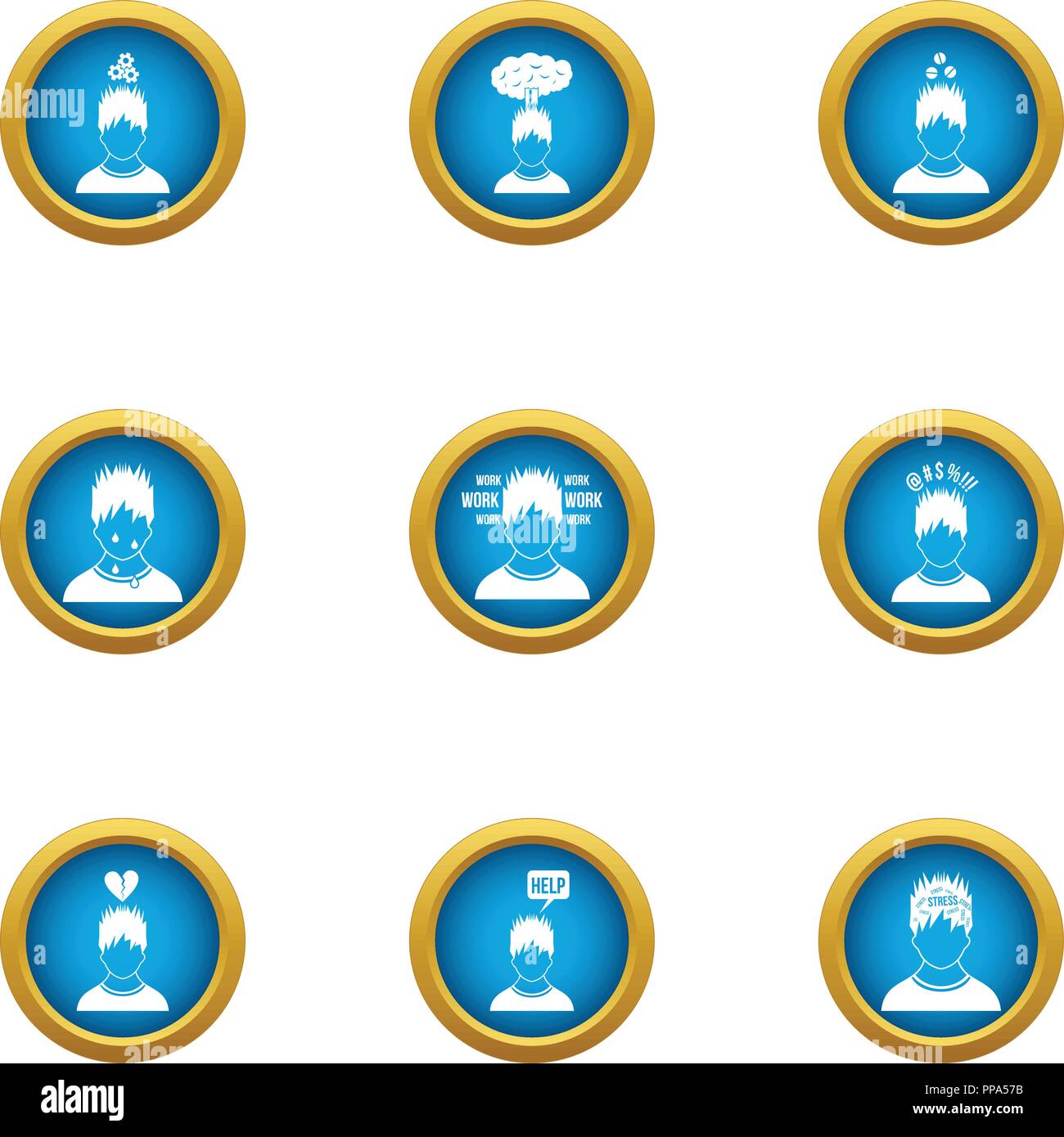 State of health icons set, flat style Stock Vector Image & Art - Alamy