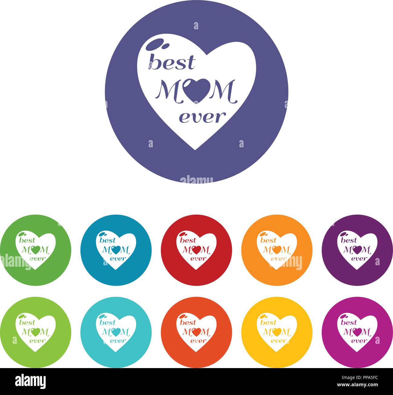 Best mother icons set vector color Stock Vector Image & Art - Alamy