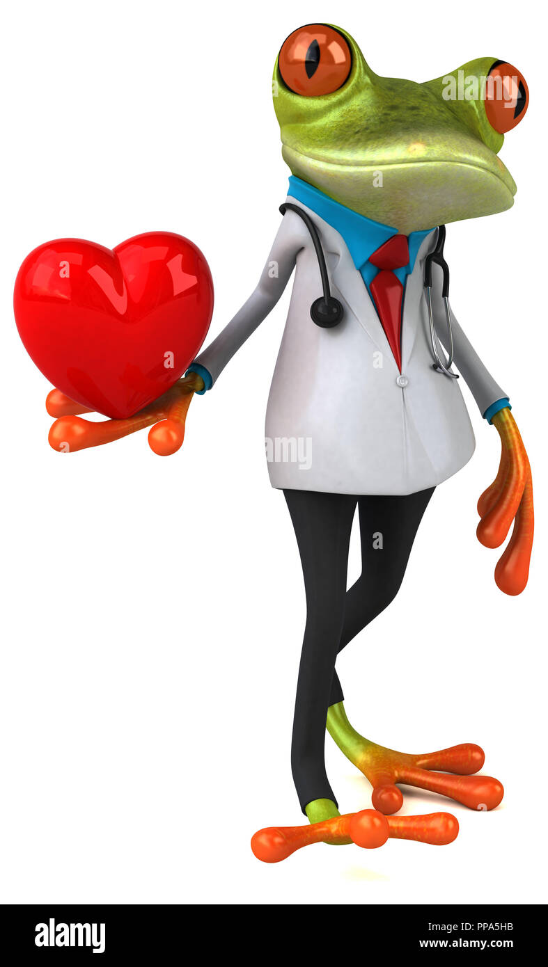 Frog doctor - 3D Illustration Stock Photo - Alamy