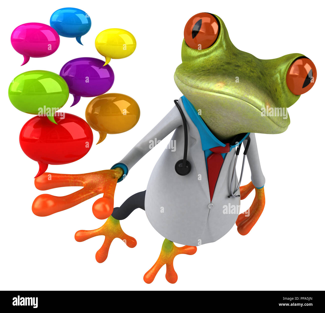 Frog doctor - 3D Illustration Stock Photo - Alamy