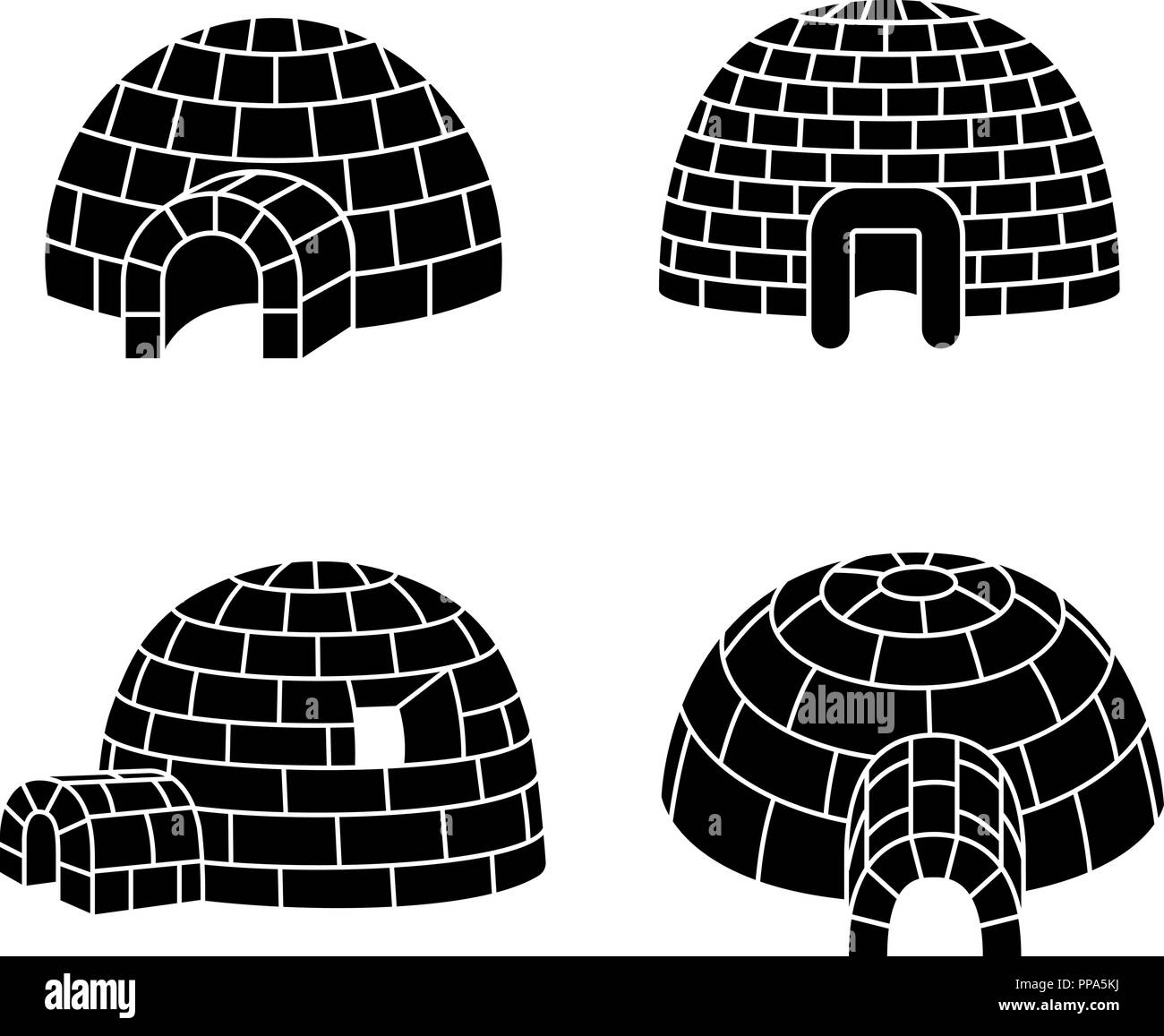 Alaska igloo Black and White Stock Photos & Images - Alamy