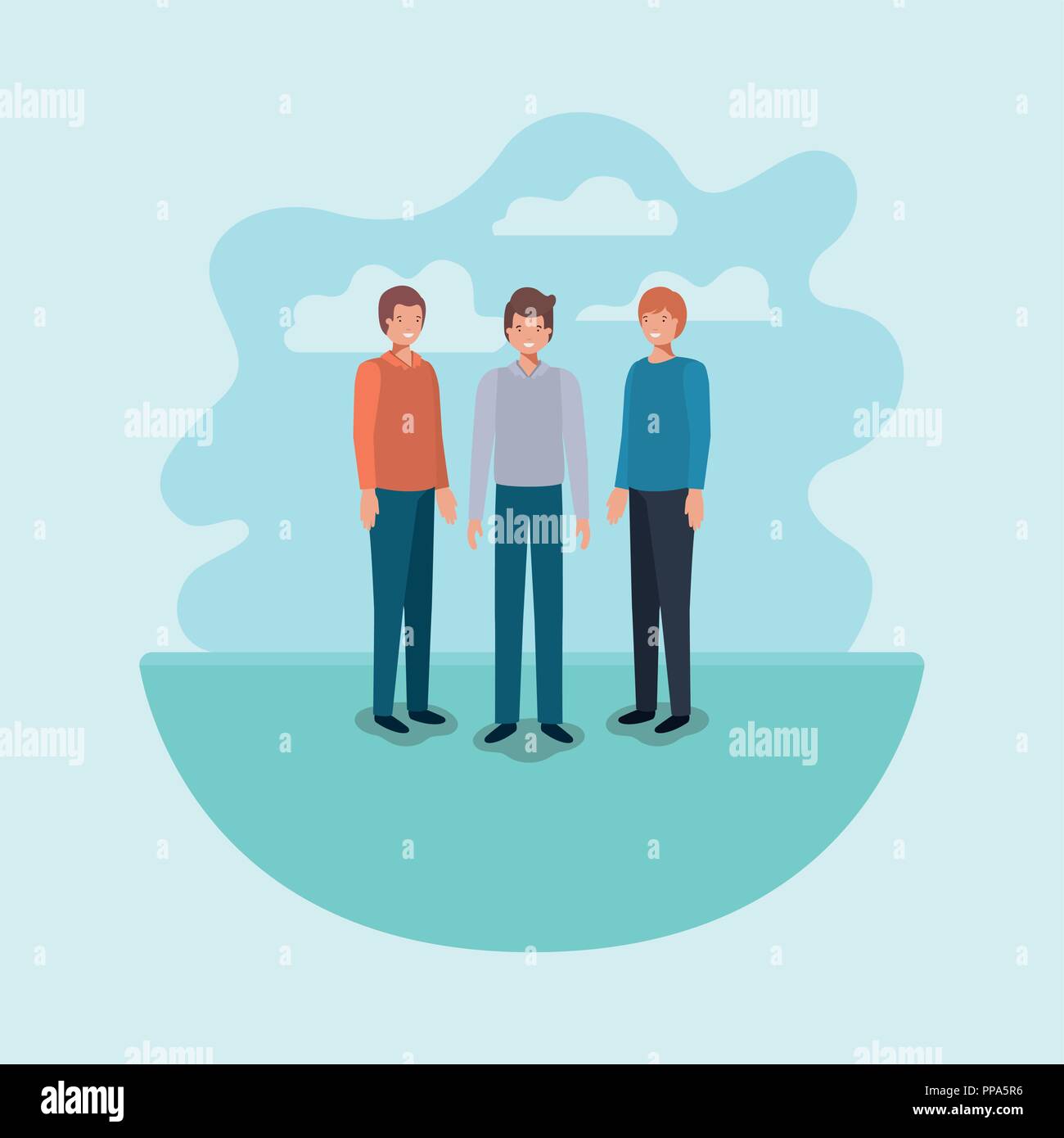 group of men friends characters Stock Vector Image & Art - Alamy
