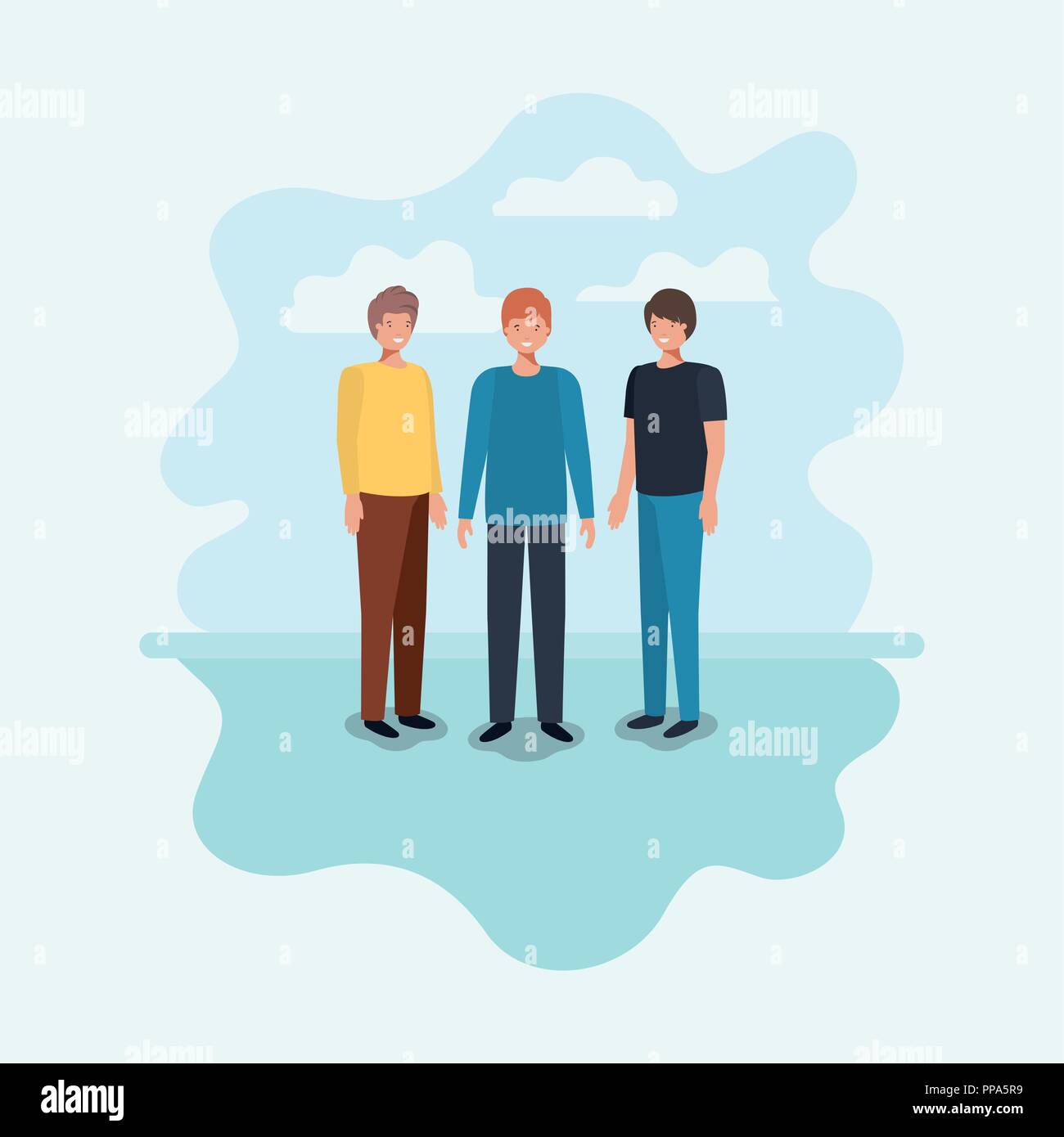 group of men friends characters Stock Vector Image & Art - Alamy