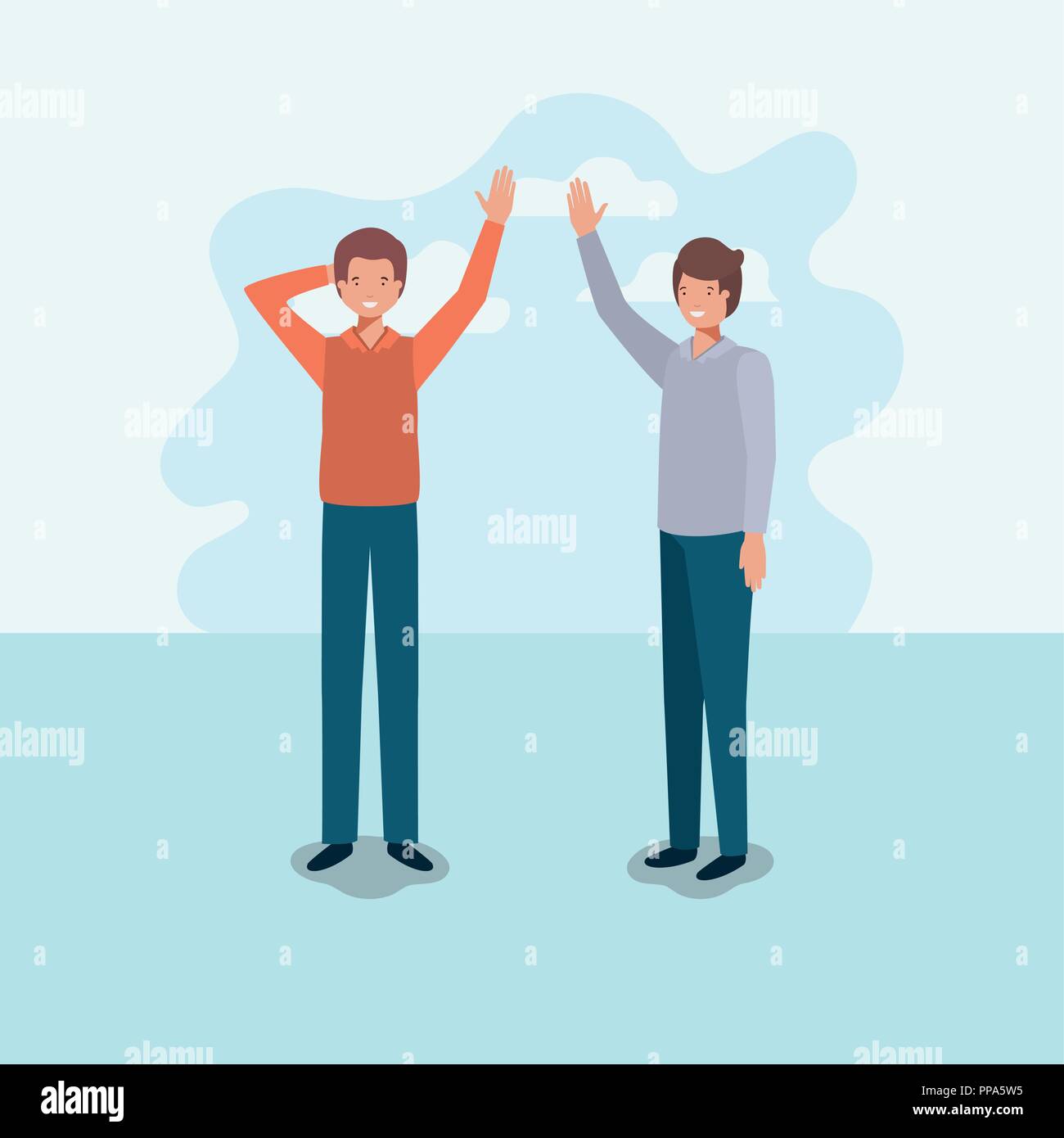 group of men friends characters Stock Vector Image & Art - Alamy