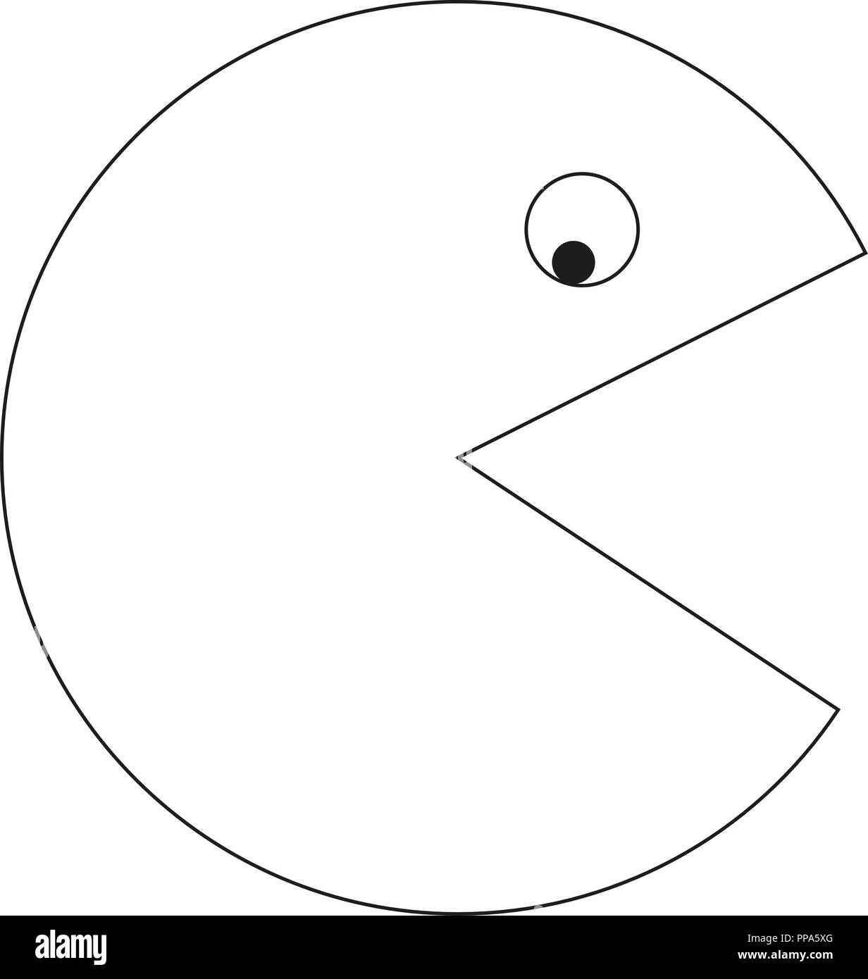 Pac man 80s Black and White Stock Photos & Images - Alamy