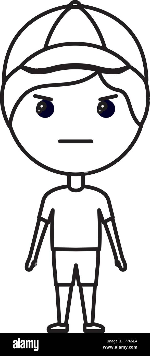 cartoon man angry kawaii character Stock Vector Image & Art - Alamy