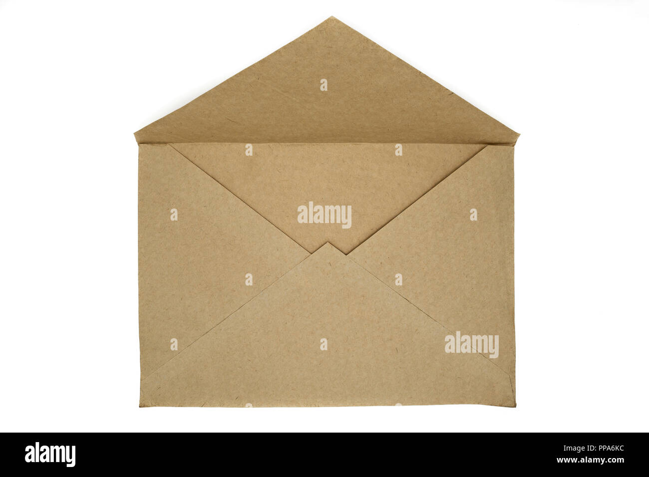 Very old open beige envelope isolated on white background Stock Photo ...