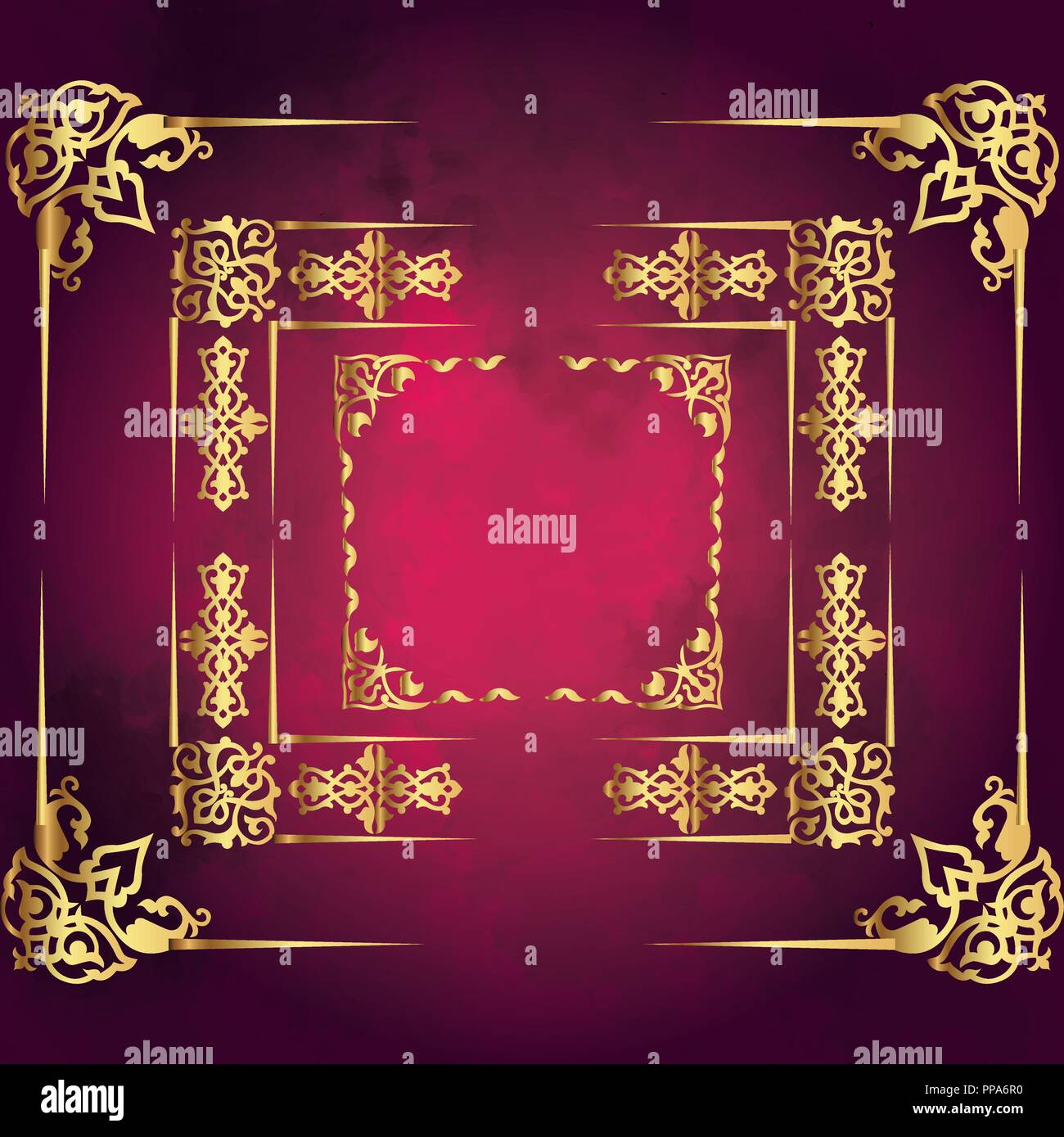 Golden Classic Frames Stock Vector Image & Art - Alamy