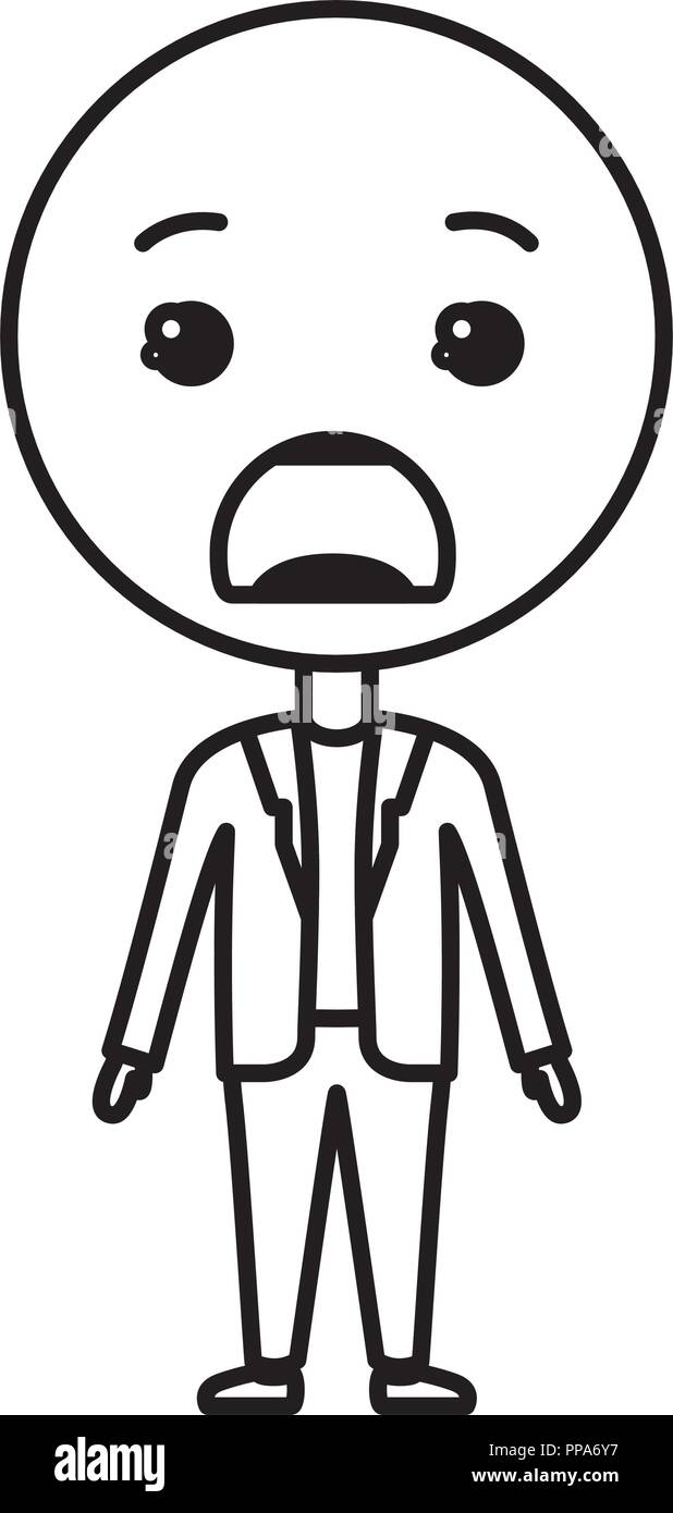 Angry emoticon face kawaii style hi-res stock photography and images ...