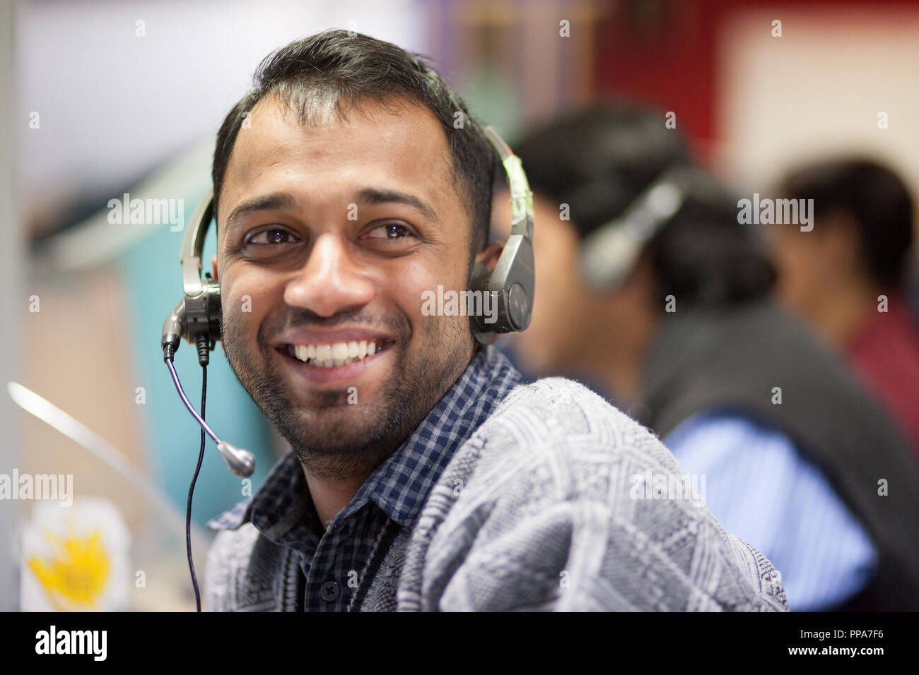 Delhi Call Centre Staff Stock Photo - Alamy