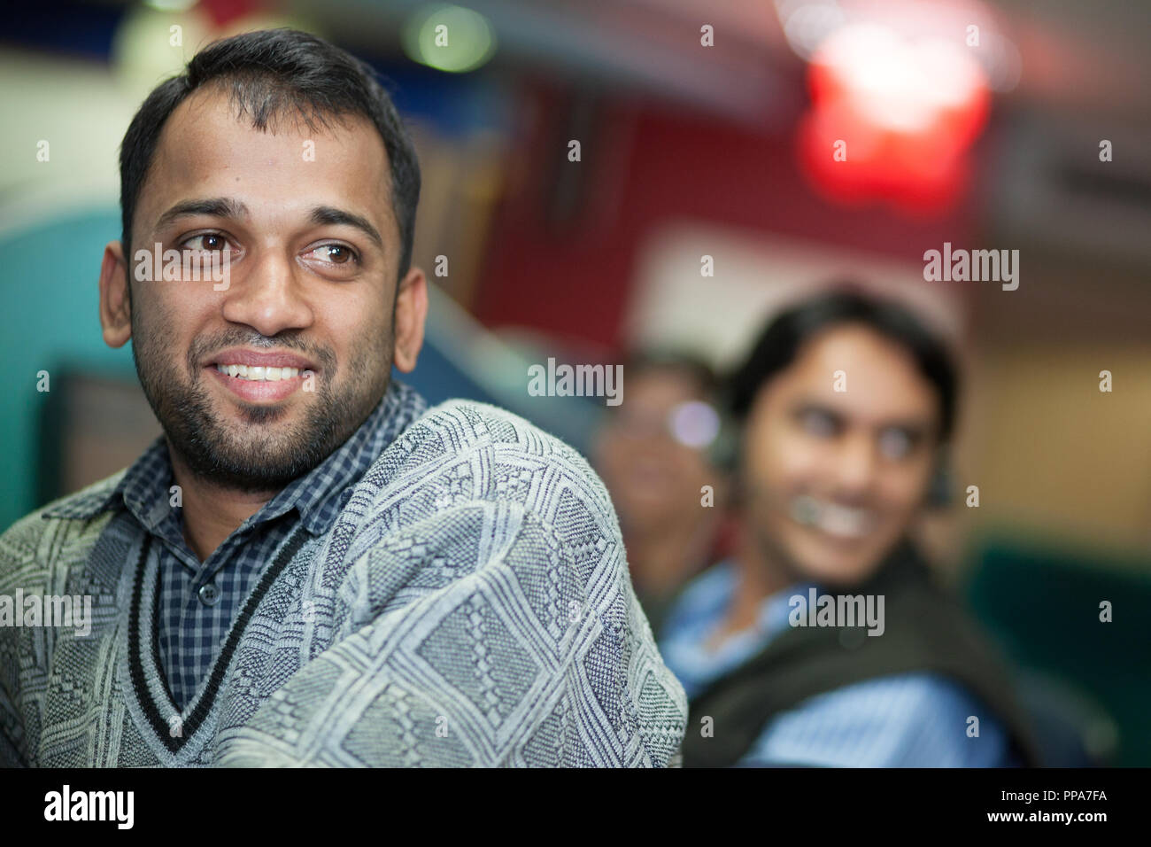 Delhi Call Centre Staff Stock Photo - Alamy
