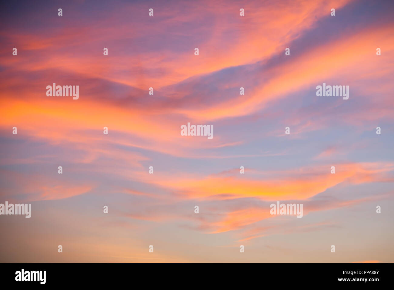 Beautiful sky with clouds during sunset Stock Photo - Alamy