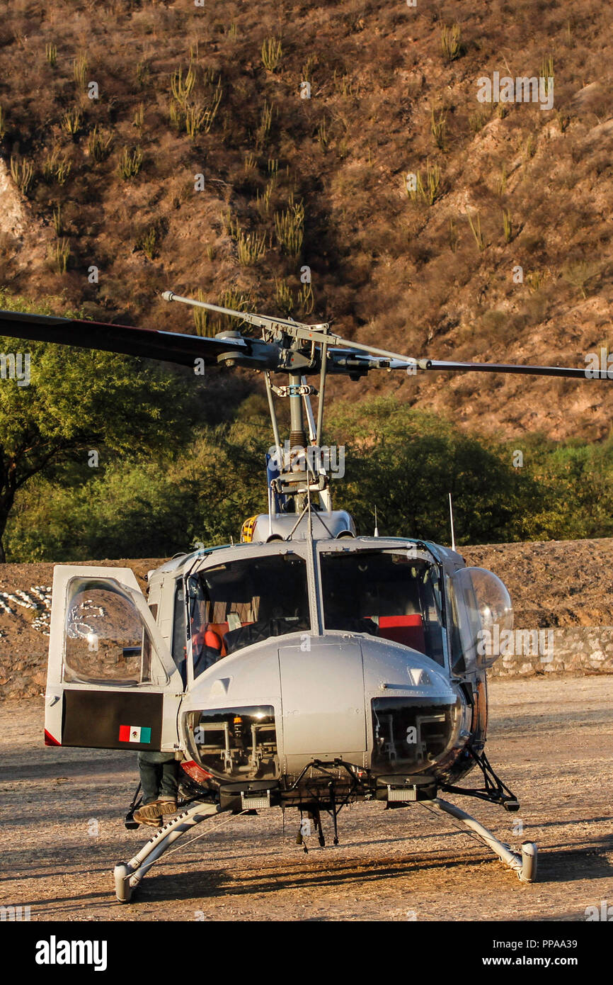 Helicopter used by the Conafor, National Forestry Commission to fight ...