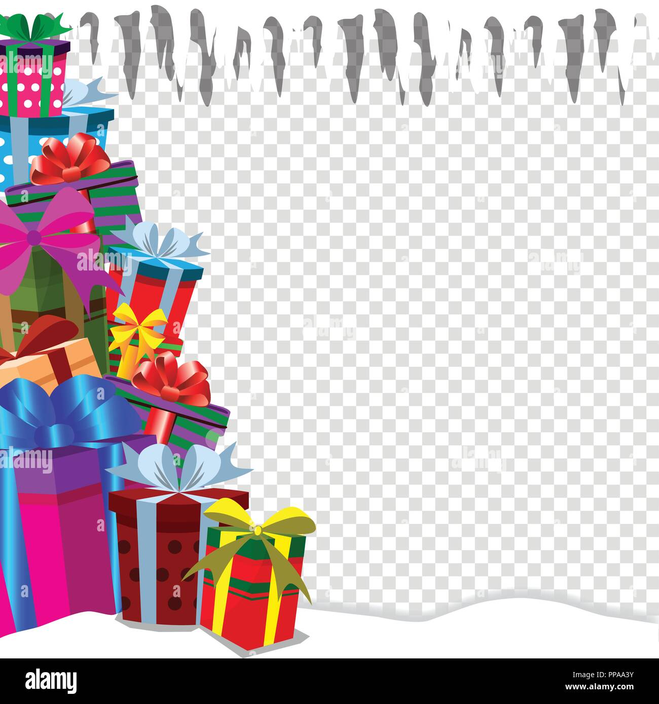 Festive holiday background with gifts in traditional style. Christmas ...