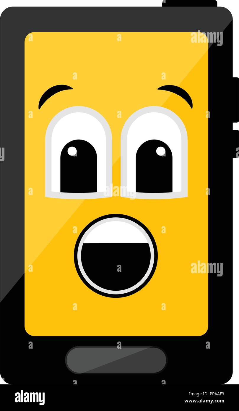 Surprised face phone Stock Vector Images - Alamy