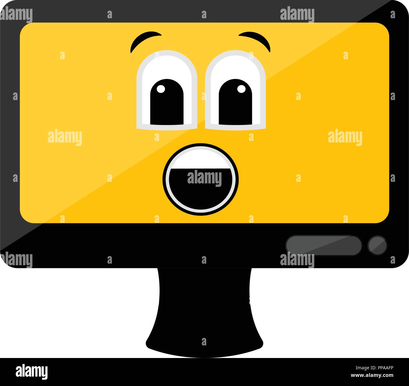 Isolated surprised computer screen emote Stock Vector Image & Art - Alamy
